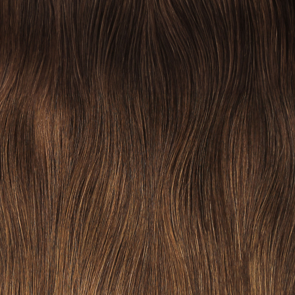 #4 Medium Brown Sample Clip In Hair Extension | AquaLyna