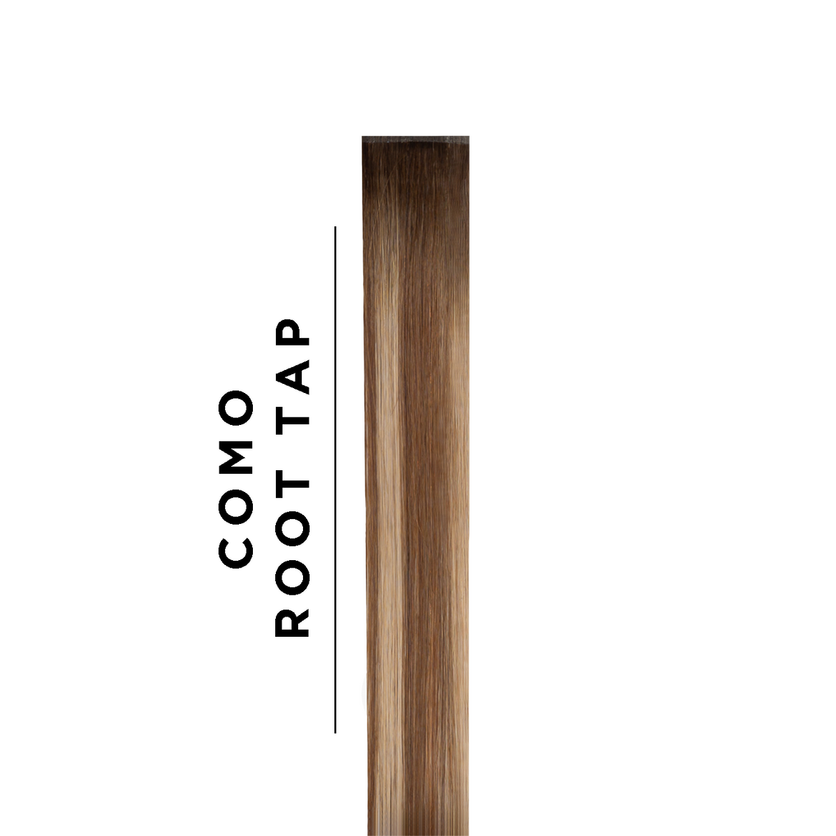 Dark Brown Beige Blonde 'Como' Root Tap Blend Sample Clip In Hair Exte ...