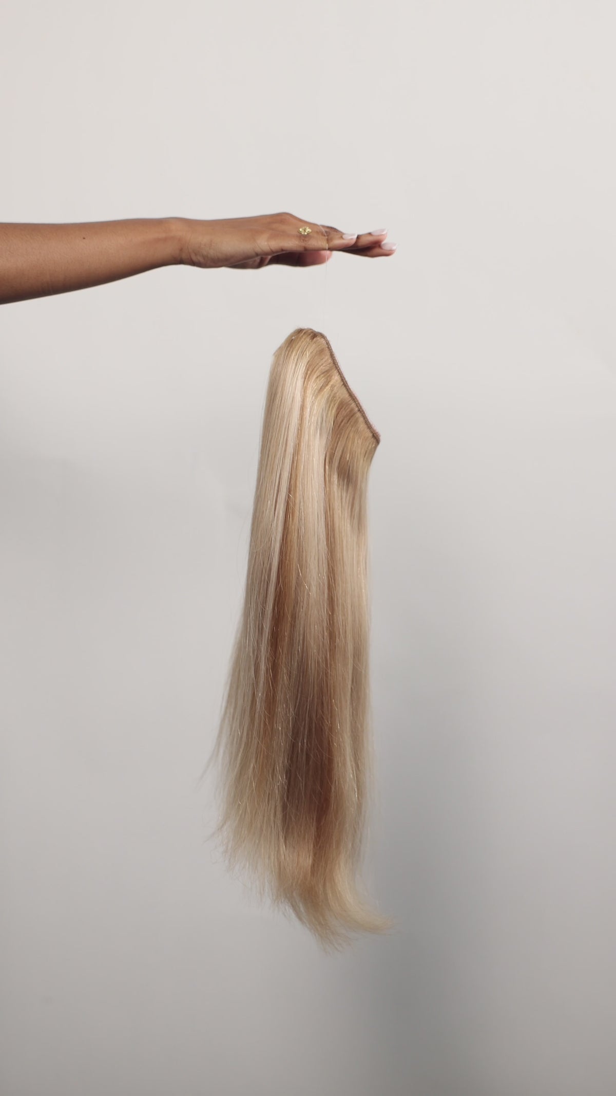 Arabian Root Tap Aura Hair Extension - Warm Brown Golden Blonde | AquaLyna